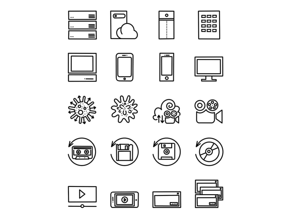 A set of vector icons for branding, website and print use | Upwork