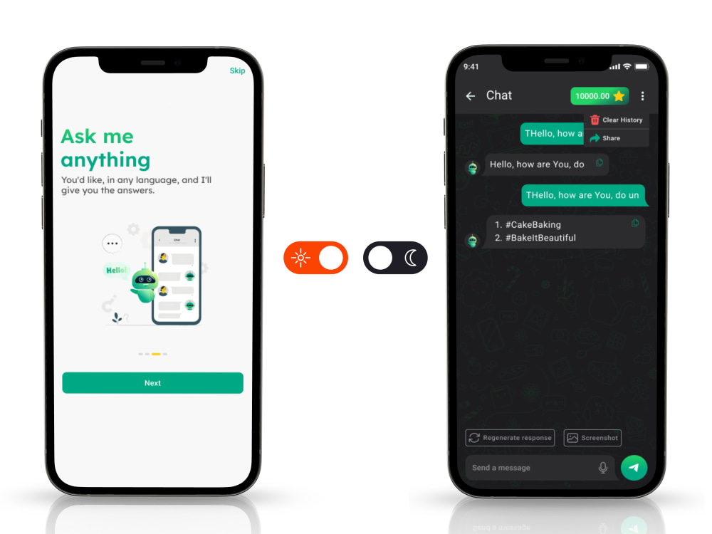 UX/UI design of Chat AI Mobile App Improve Customer Engagement ...