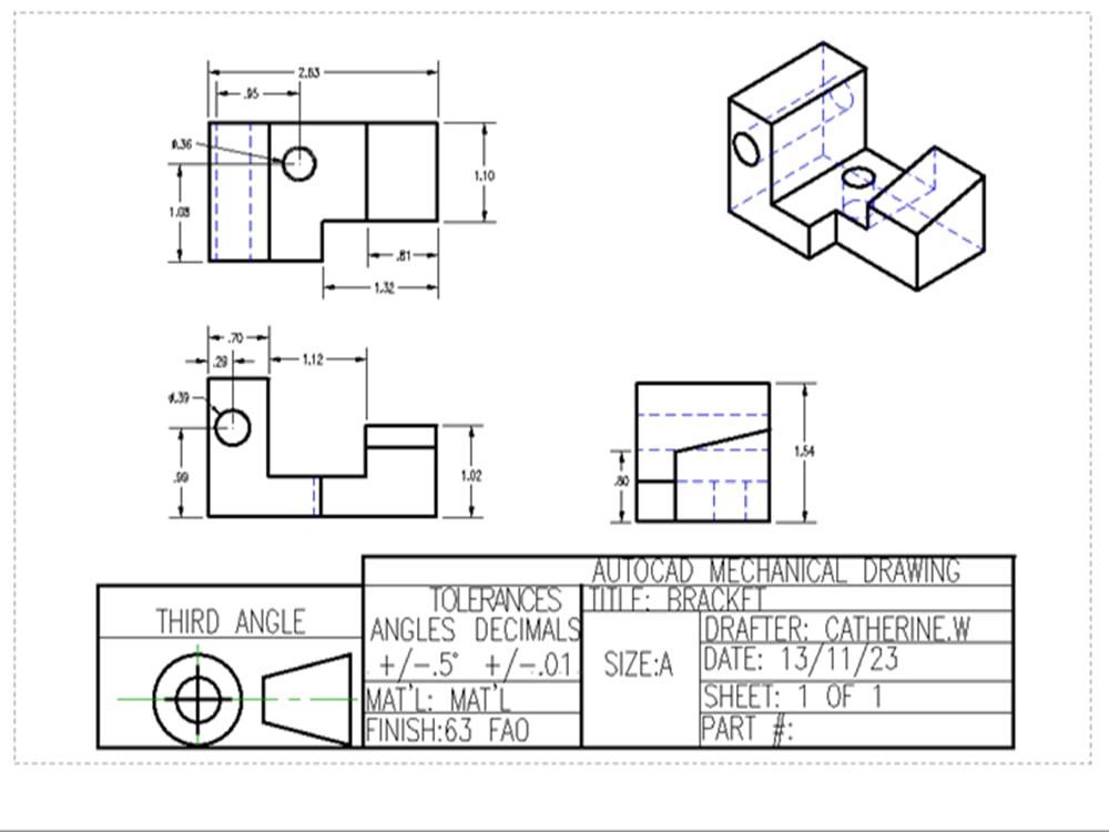 AUTOCAD 2D MECHANICAL TECHNICAL DRAWING | Upwork