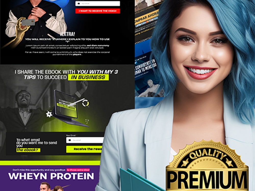 Professional pages landing pages and product sales , three gift ...