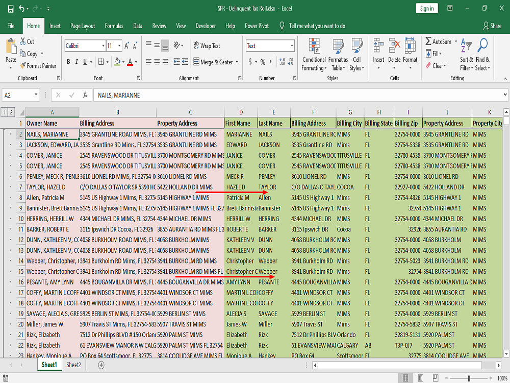 A cleaned excel/google sheet contact database | Upwork
