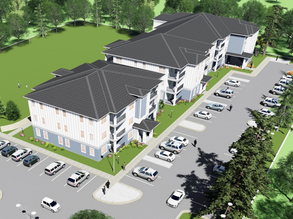 Apartment Floor Plan and Exterior 3d Renderings Realistic View | Upwork