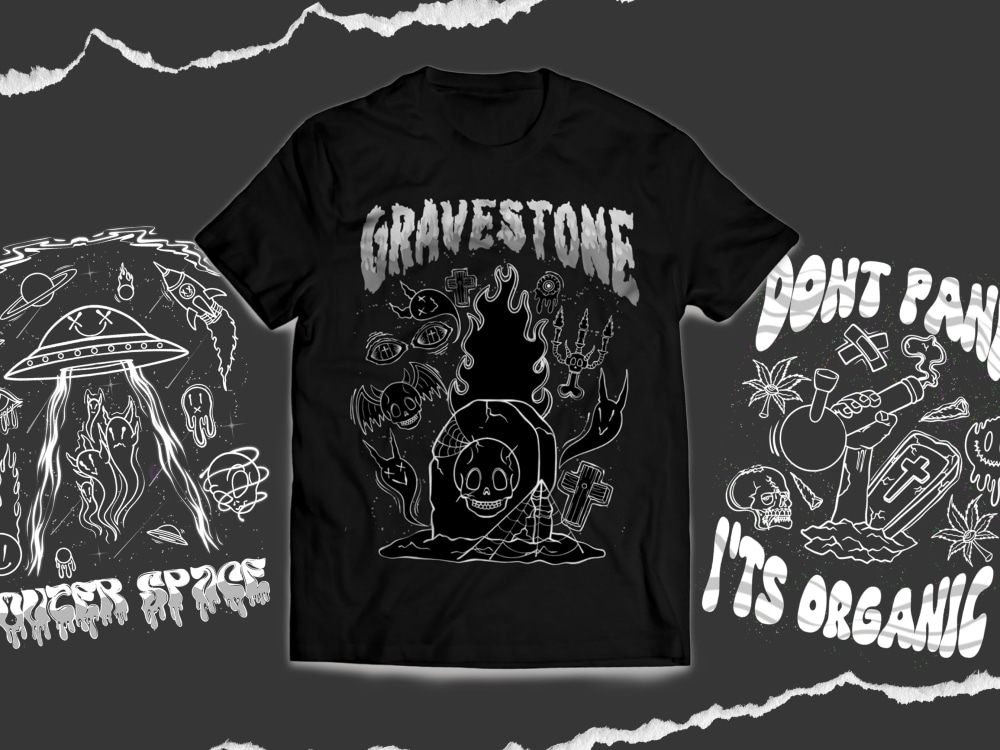 Custom cartoon t shirt design for merch and clothing design | Upwork