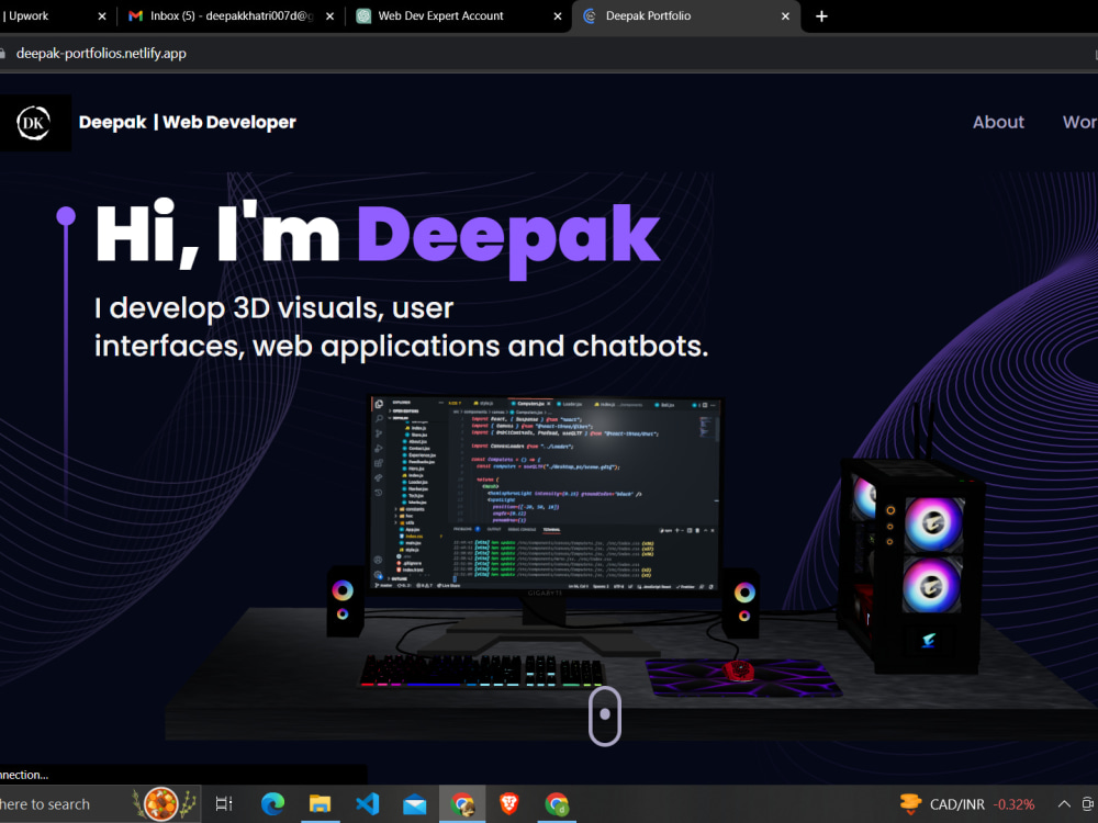 Fully responsive and working portfolio website | Upwork