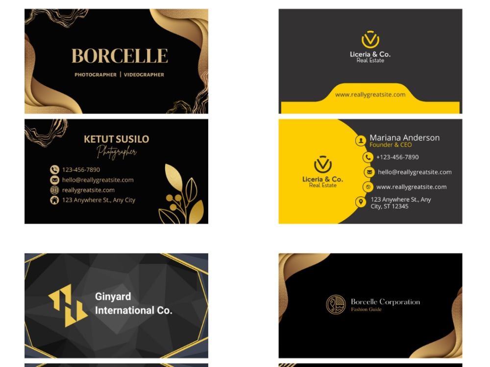 Elegant Business Card Designs | Infinite Horizons Design Collective ...