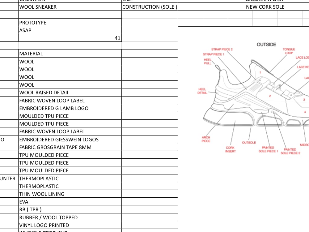 A full tech pack for your shoe - industry standard | Upwork