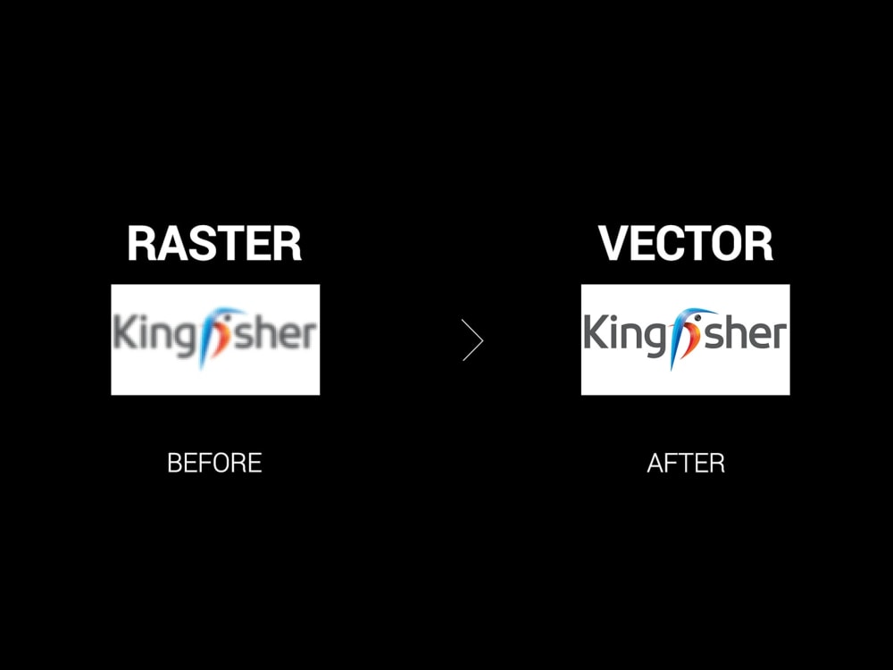 High-resolution vectorized logo from low resolution raster logo | Upwork