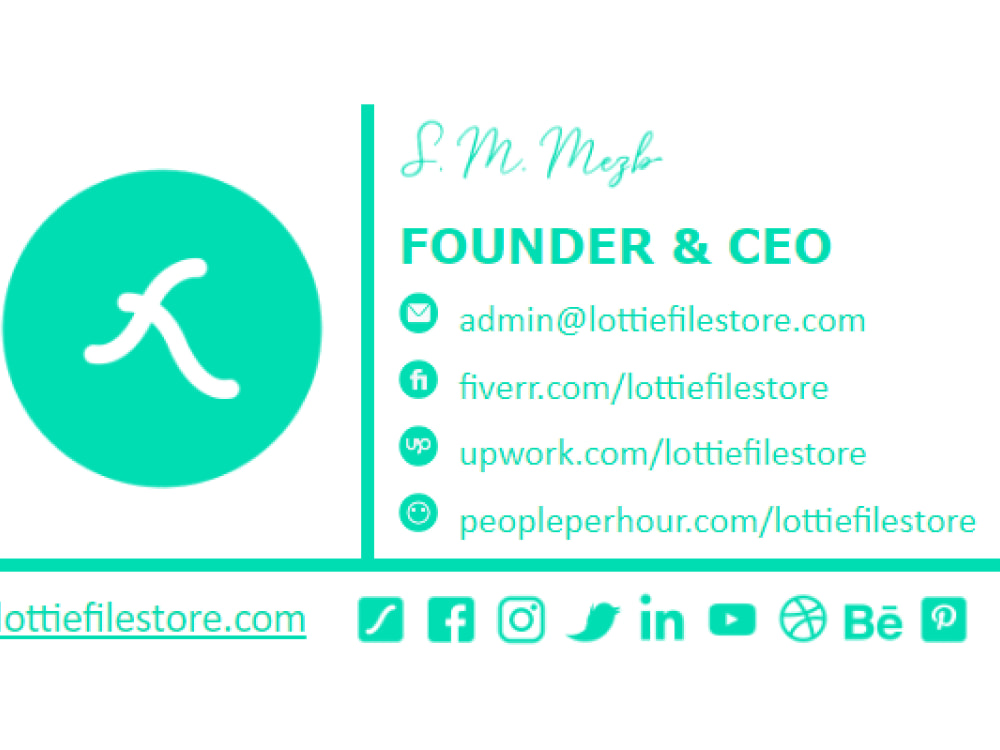 Animated attractive email signature HTML5 | Upwork