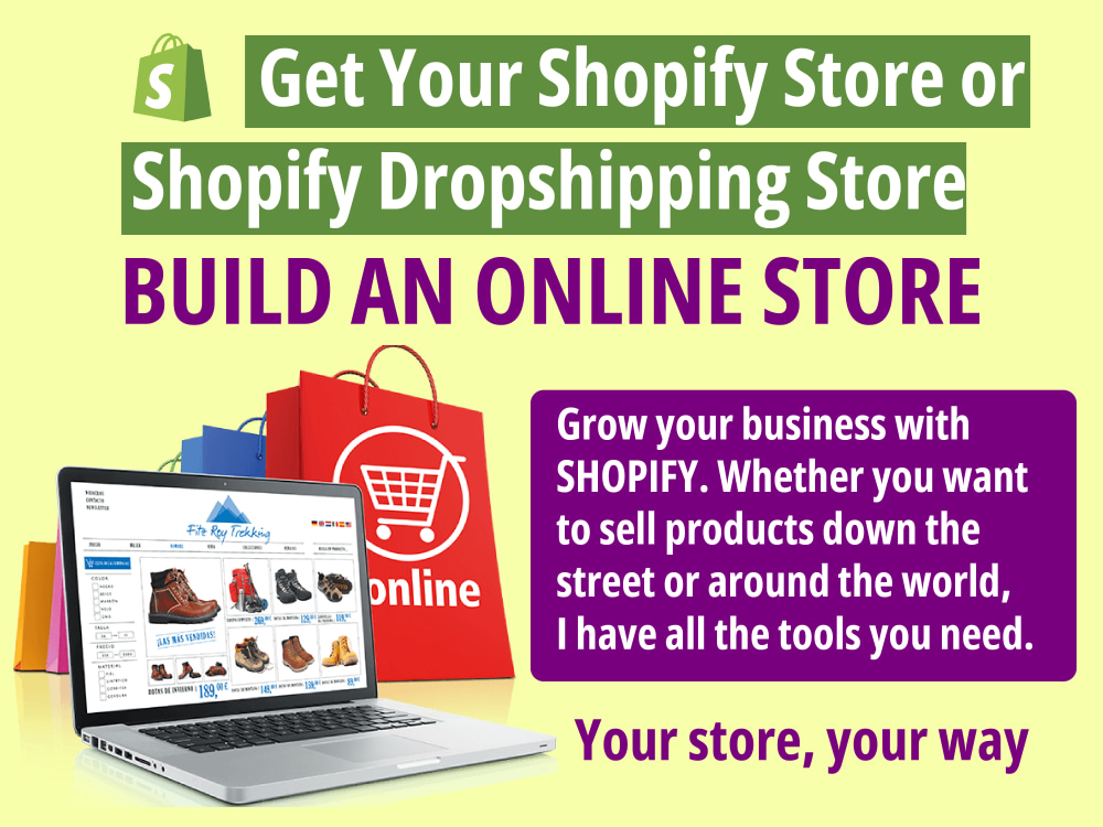 A high-converting Shopify Store Design or Shopify Dropshipping Store ...