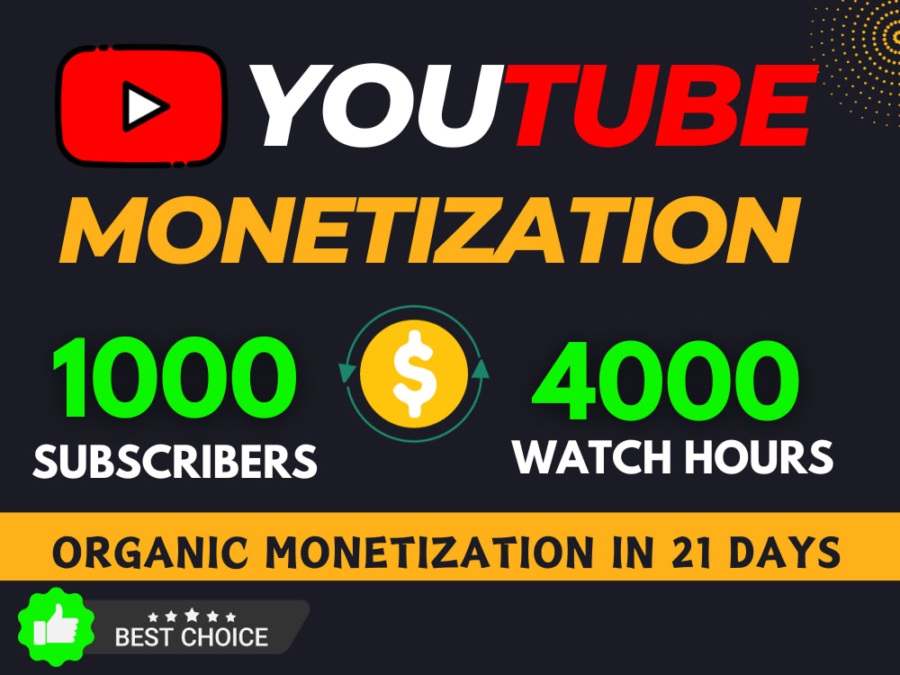 YouTube promotion to get monetization with subscribers and Watch hours ...