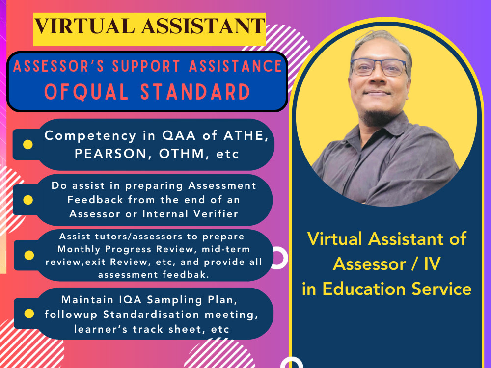 Assistance like assessment feedback on behalf of the Assessor/IV | Upwork