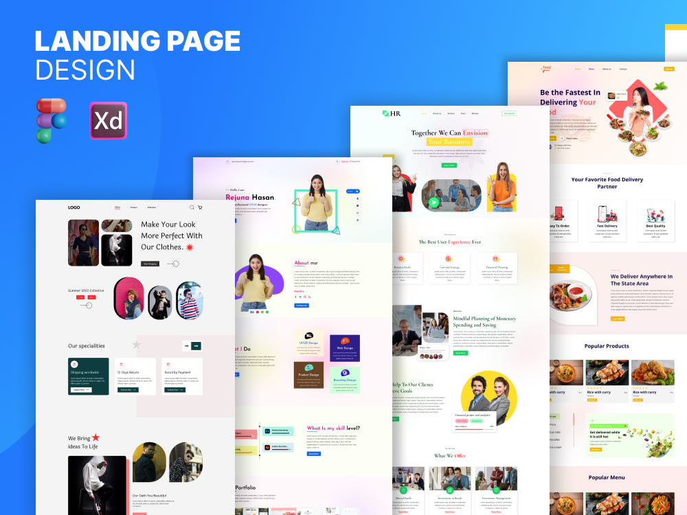 A modern, clean, and trendy web landing page UI UX design | Upwork
