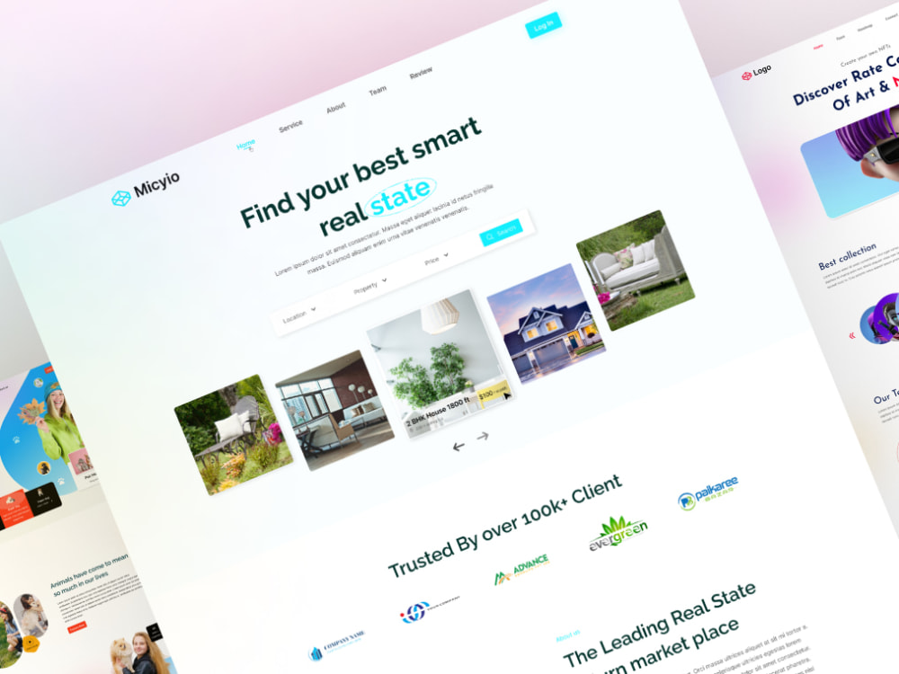 A modern, clean, and trendy web landing page UI UX design | Upwork