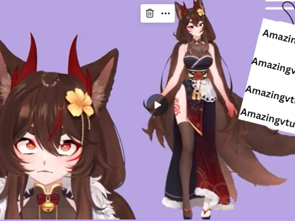 Create live2d vtuber model, 2d vtuber model with vtube studio | Upwork