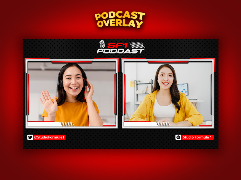 Cool overlay and border for your podcast | Upwork