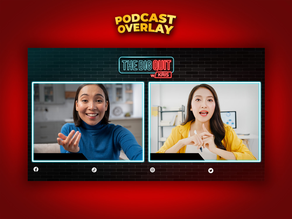Cool overlay and border for your podcast | Upwork