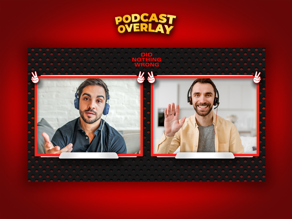 Cool overlay and border for your podcast | Upwork