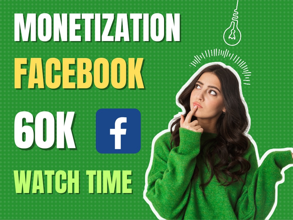 Facebook page or profile monetization with organic 60K minutes watch ...