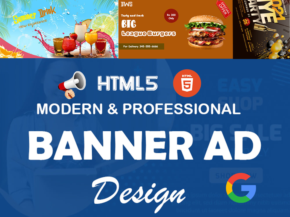 Attractive animated HTML5 Banner ads with amazing animation | Upwork