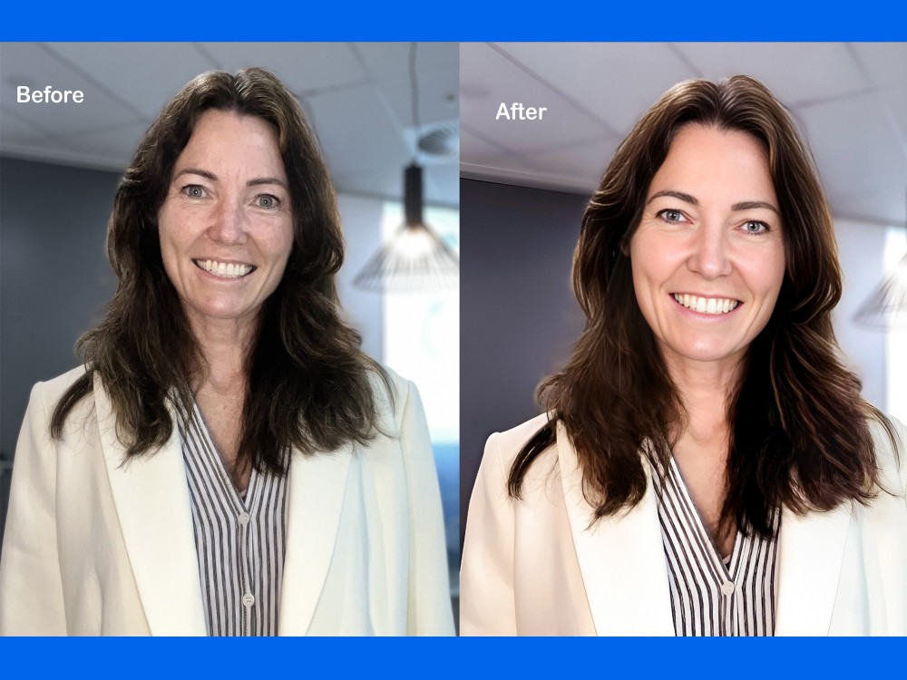 Portraits editing and headshots retouching, removing blemishes on skin ...