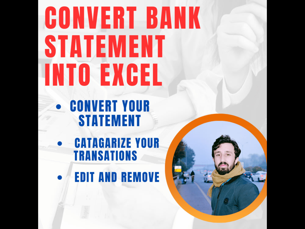 Convert Bank Statement Into Excel | Upwork