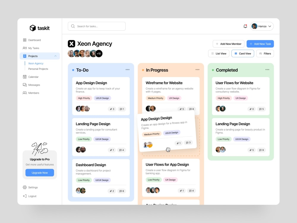 An amazing dashboard or web application UX/UI design in Figma | Upwork