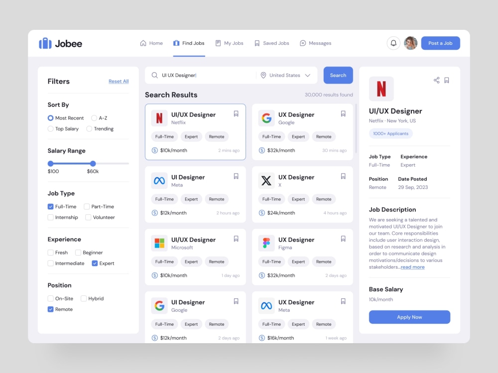 An amazing dashboard or web application UX/UI design in Figma | Upwork