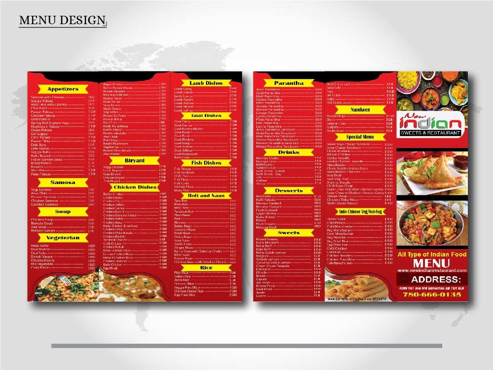 Beautiful good looking Menu design | Upwork