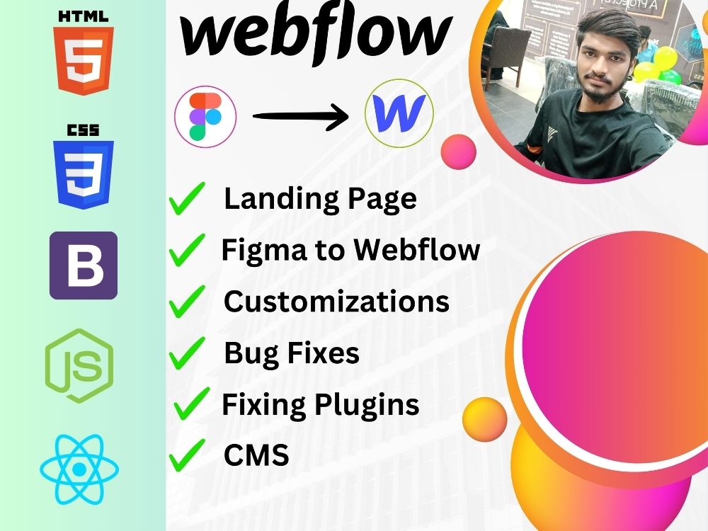 A modern Webflow Website | Landing Page | Figma to Webflow | CMS | Upwork