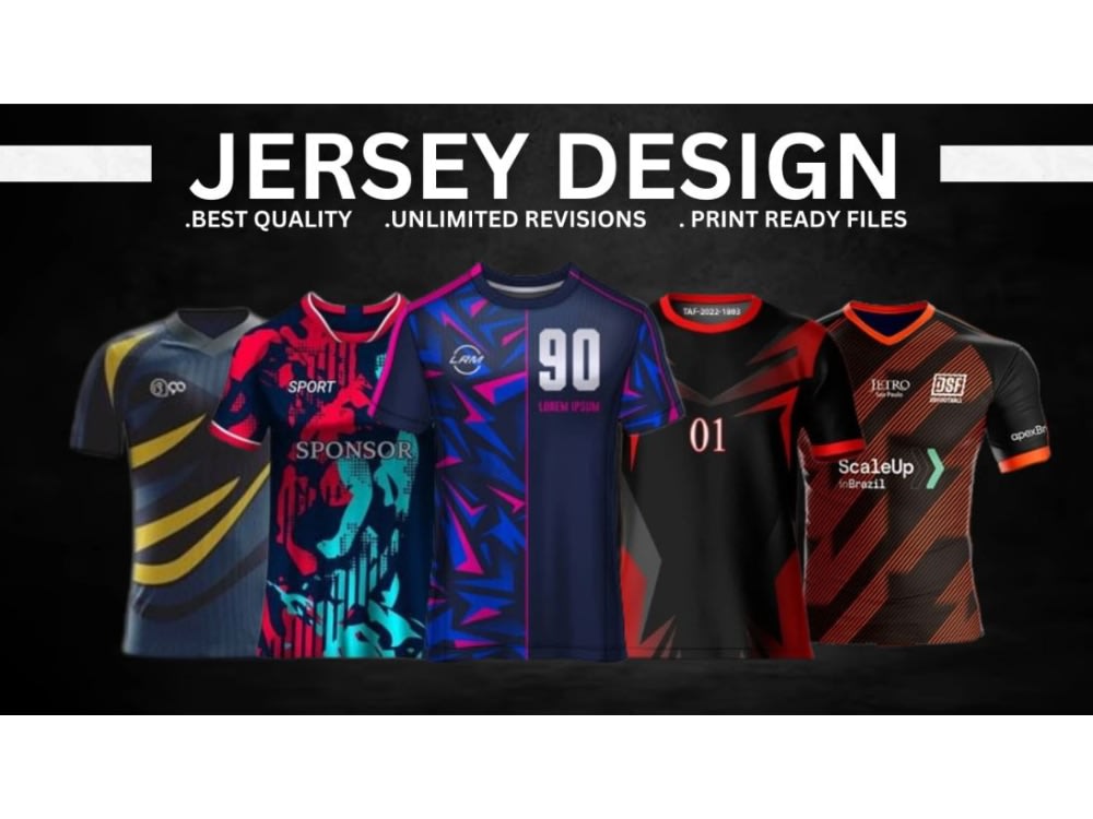 Sublimation any sports and esports jersey design | Upwork