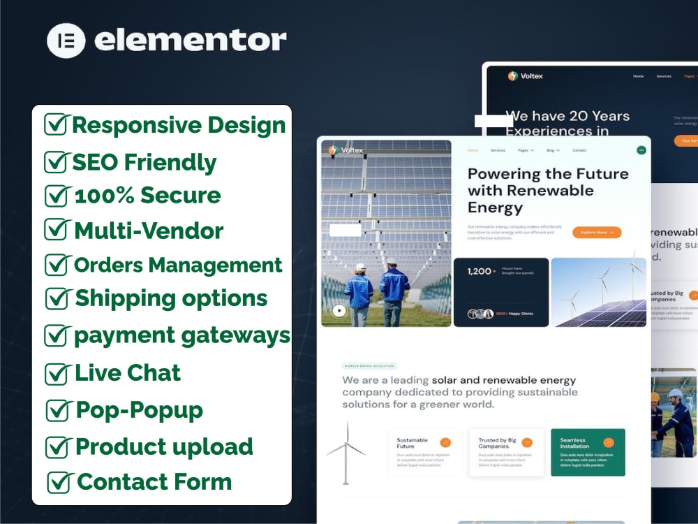 Design or redesign wordpress website elementor website by elementor pro ...