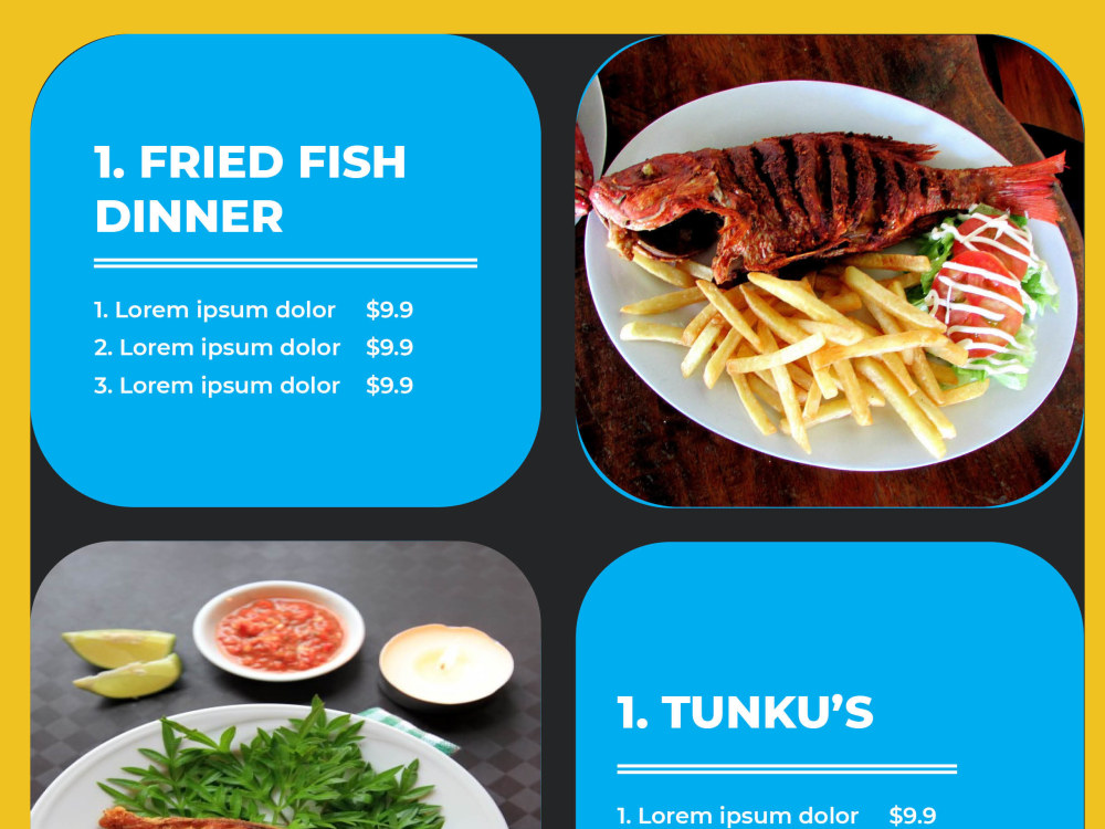 Creative Food Menu Design | Upwork