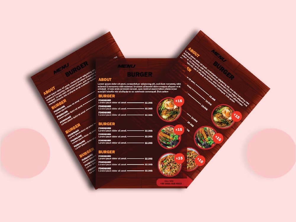 Creative brochure design, product catalog and restaurant menu design ...