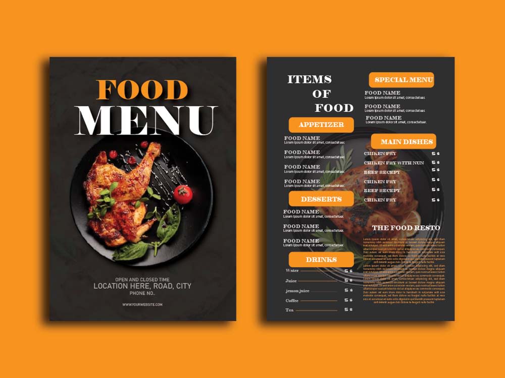 Creative brochure design, product catalog and restaurant menu design ...