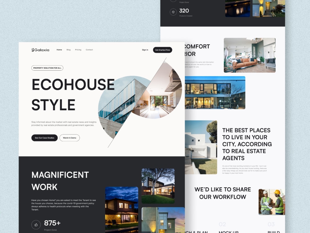 A website UI UX design or web UI mockup in Figma, landing page design ...