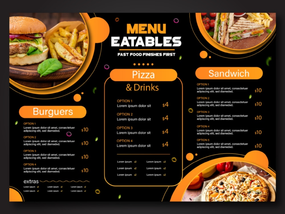 Design High Quality Menu for restaurant, bar, hotel | Upwork