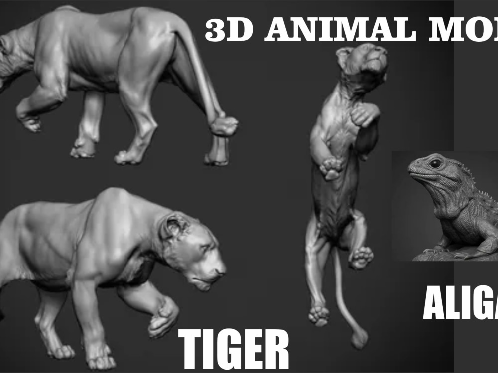 Complex 3d animal character and realistic 3d animal model for 3d ...