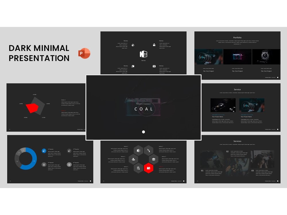 A professional dark ppt presentation, PowerPoint template and Google ...