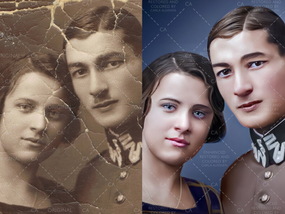 Your heavily damaged photo restored, fixed and enhanced | Upwork