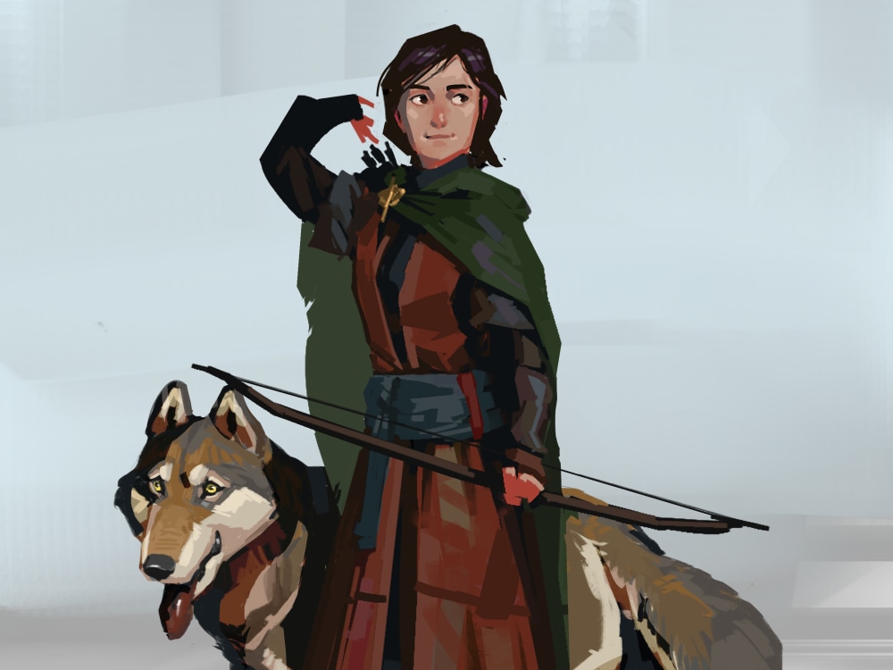 A semi-stylized fantasy/sci-fi character illustration | Upwork