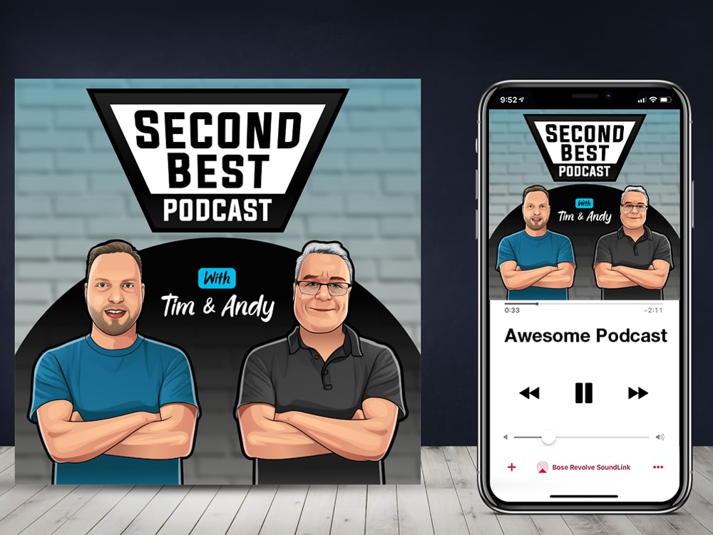 Custom podcast cover art cartoon style, podcast cover design, podcast ...