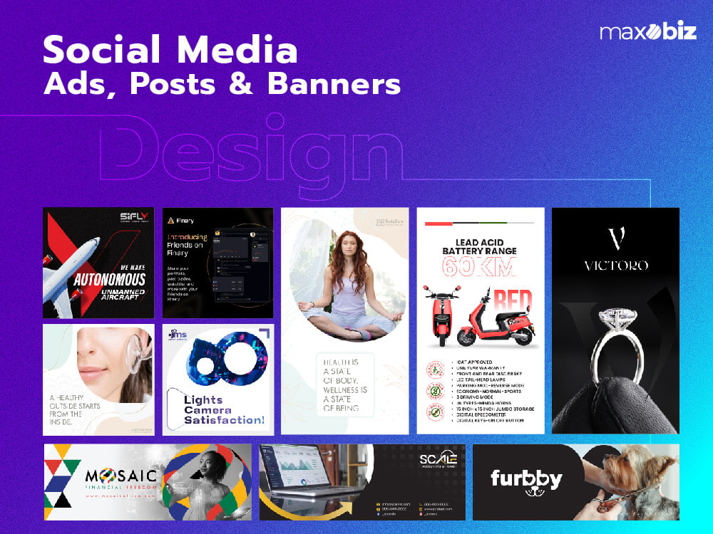 Creative social media post designs for organic posting or paid ads | Upwork