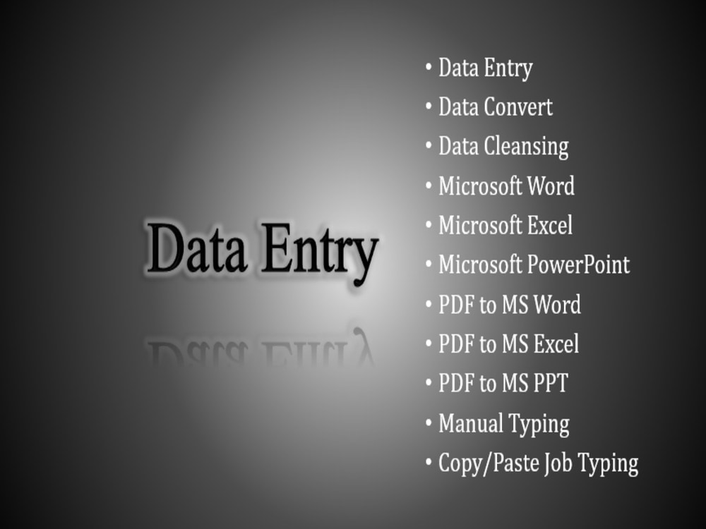 Data Entry, Data Convert, Data Cleansing, Copy/Paste Job Typing | Upwork