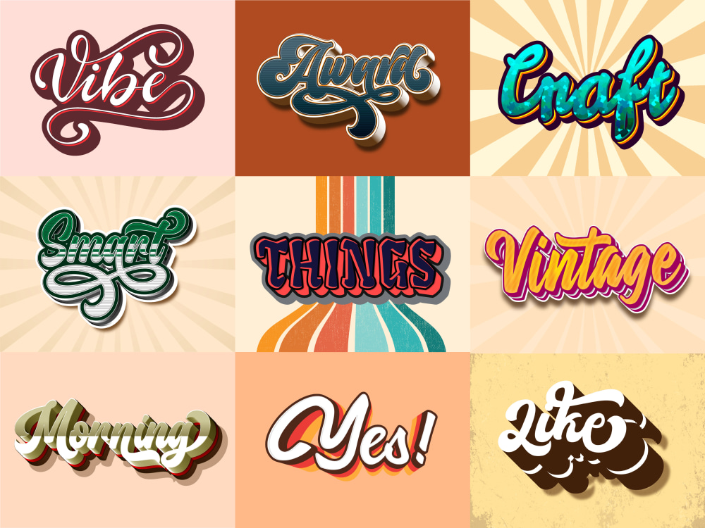 A retro vintage typography logo for your brand | Upwork