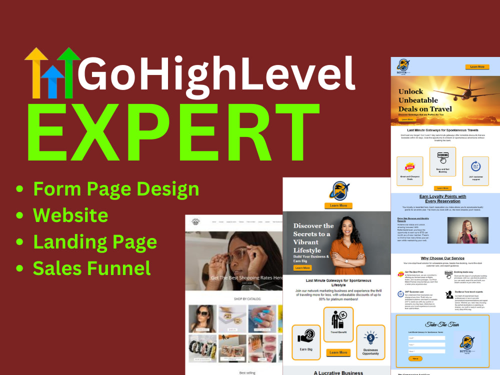 GoHighLevel Funnel, GoHighLevel Landing Page, GoHighLevel Website | Upwork