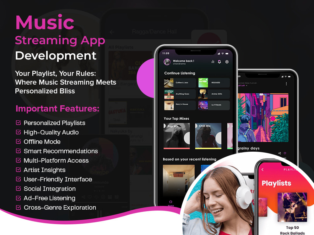 Bespoke Music Streaming App Development with Custom Features | Upwork