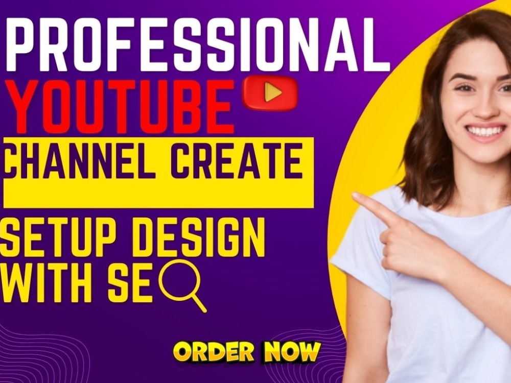 Create and set YT the channel logo banner thumbnail and video SEO | Upwork