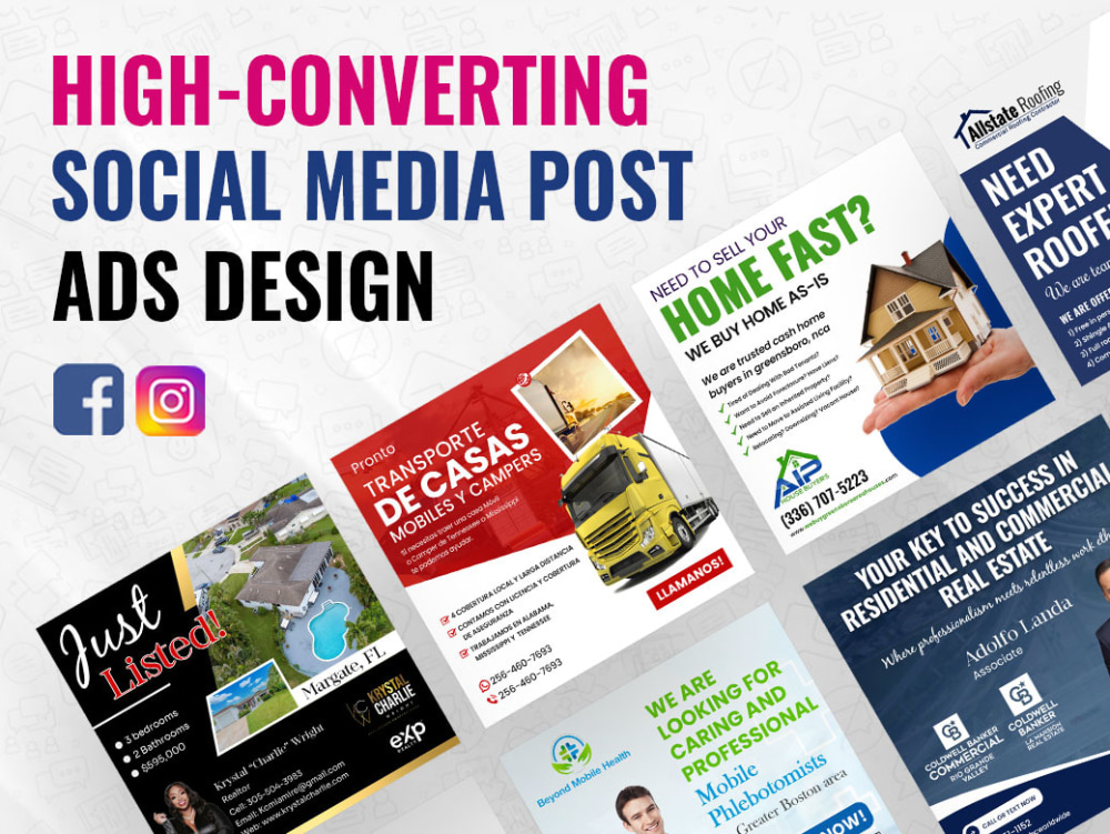 Facebook post design, social media post design, Instagram post, ads ...