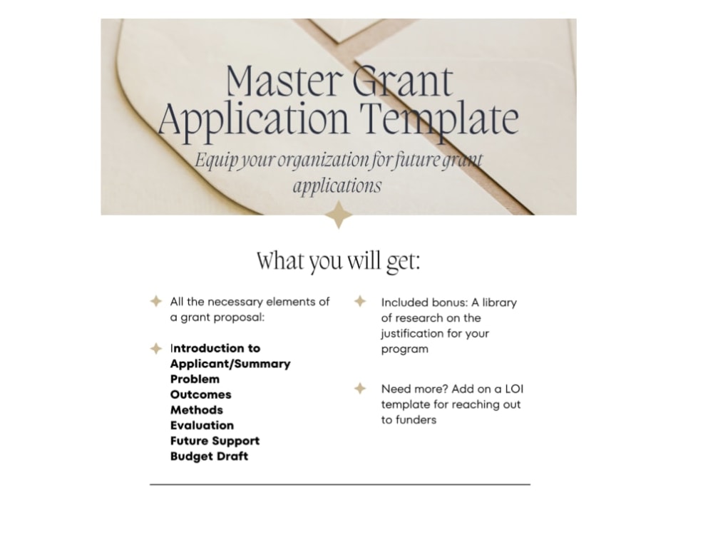 Master Grant Application Template | Upwork