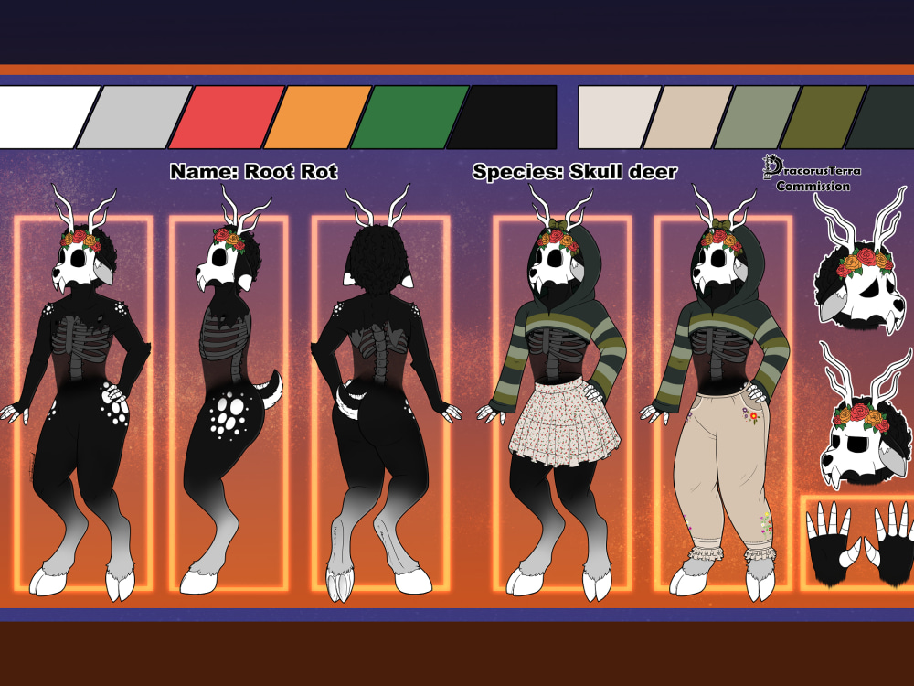 I will draw reference sheet for your furry, feral character | Upwork